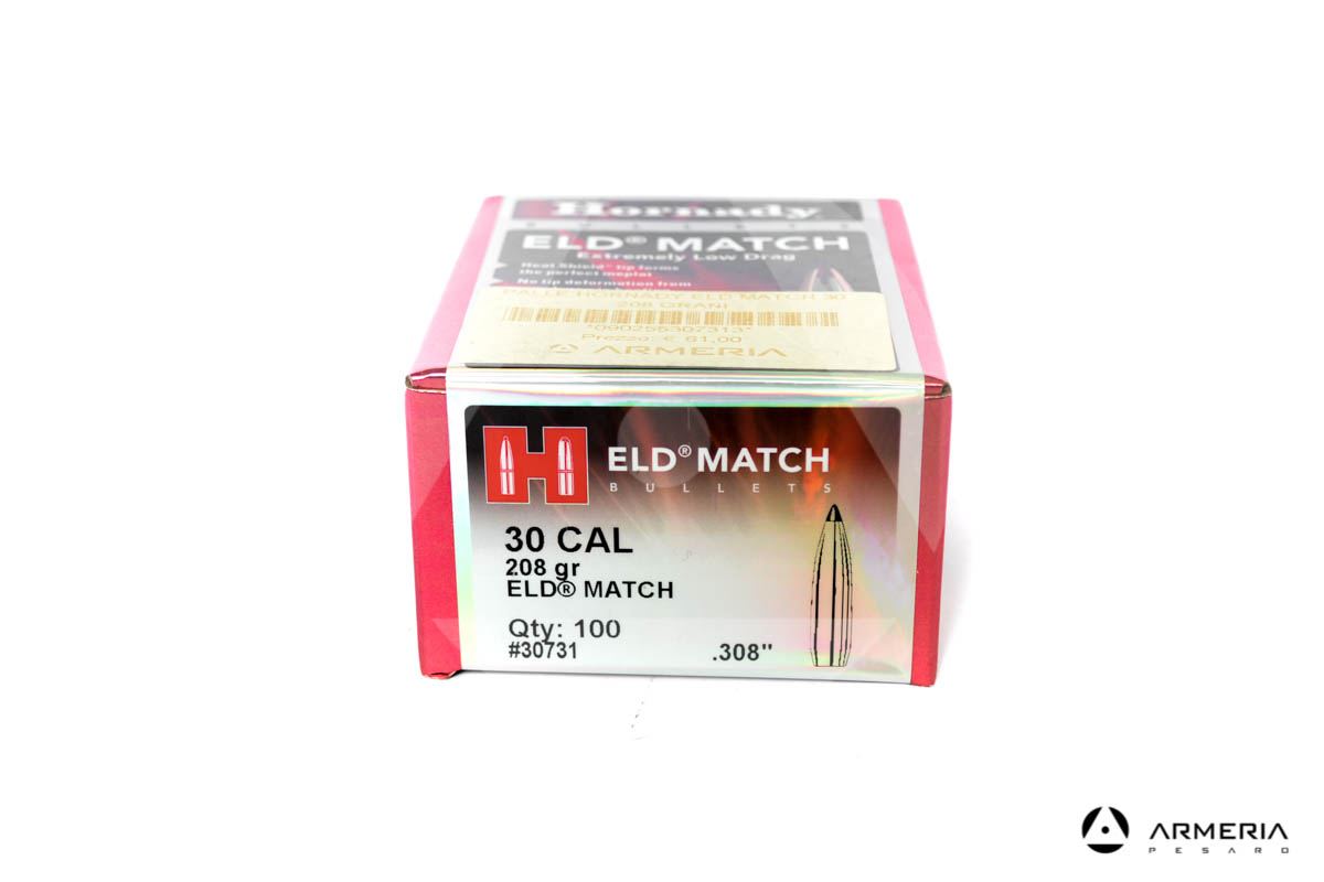 Palle Hornady ELD Match calibro 30 - 208 grani #30731 - Armeria Pesaro